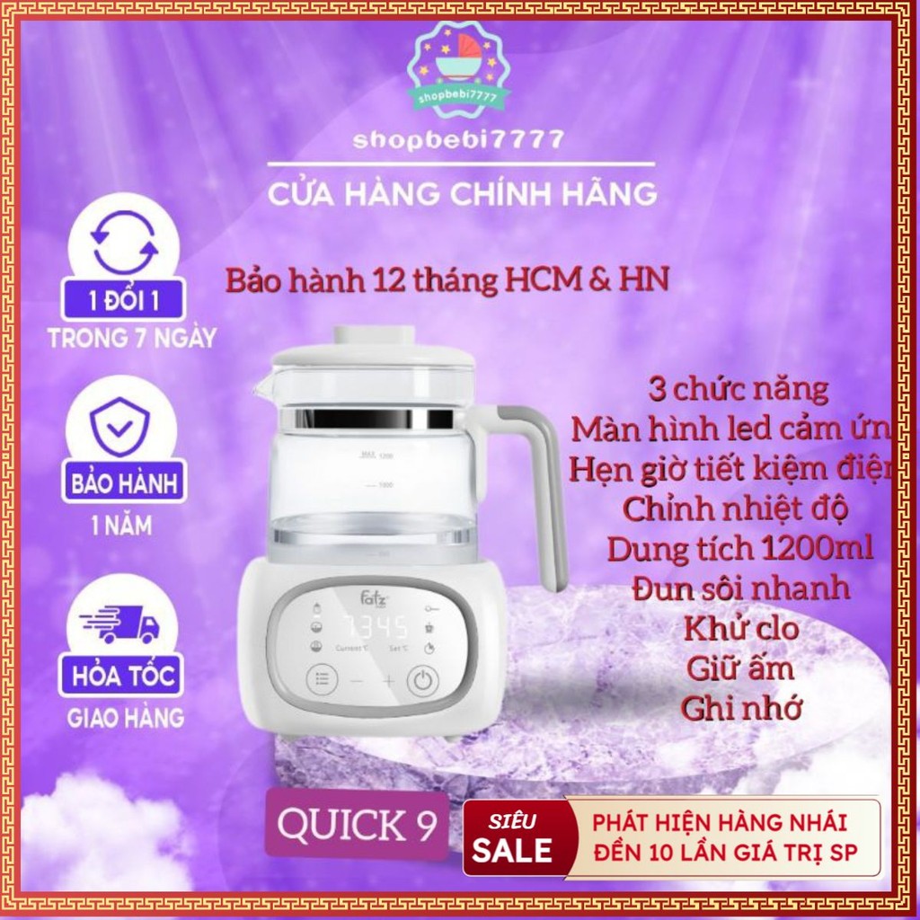 Bh 12 tháng - Máy đun nước và hâm nước pha sữa điện tử QUICK 9 Fatz ...