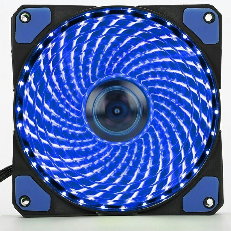 Fan Led 12cm Brushless fan 33 Led - Quạt Led 12cm màu xanh | Shopee ...