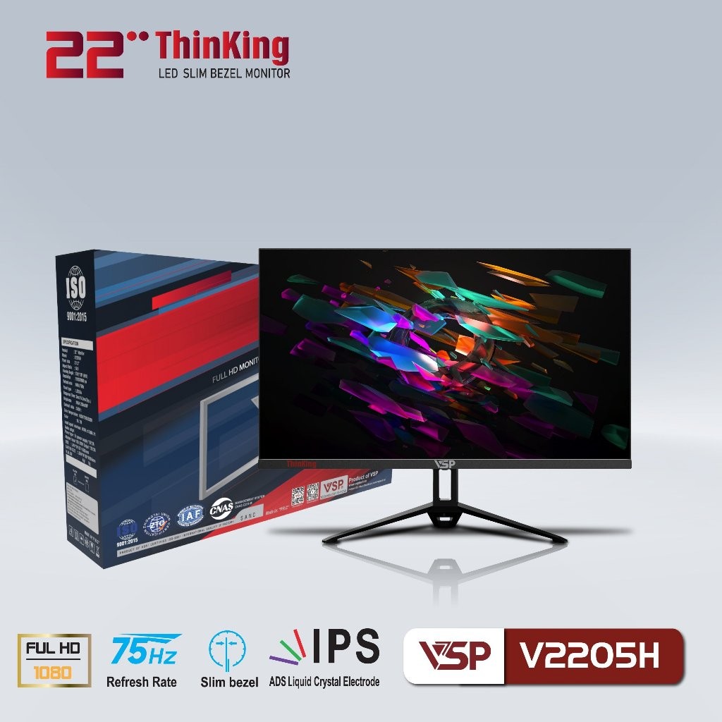Màn Hình VSP V2205H 22" IPS Đen (FullHD, 75Hz, HDMI, VGA) | Shopee Việt Nam
