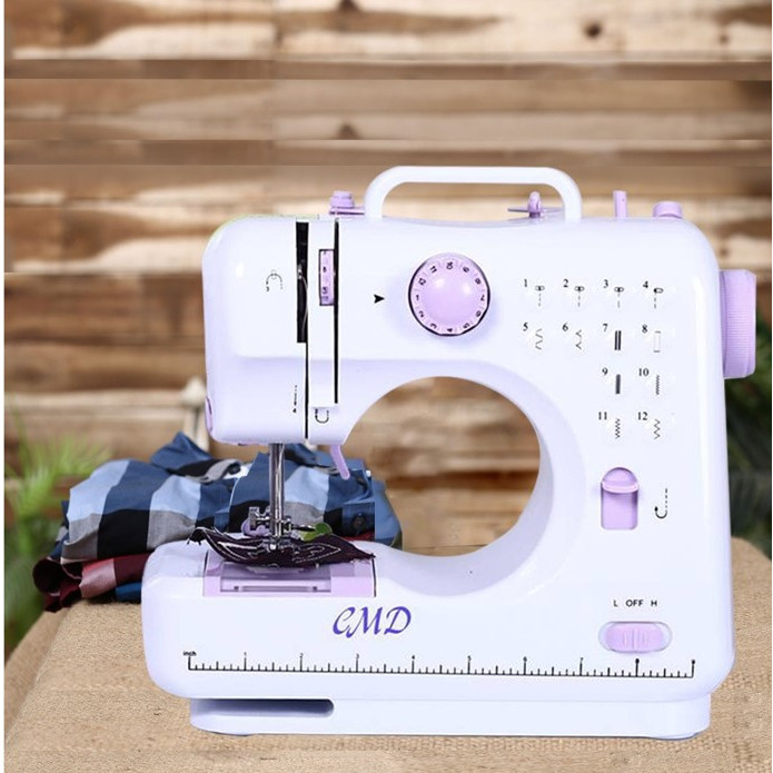 Máy may mini VỚI 12 KIỂU MAY YASM 505 gia đình cầm tay tiện dụng, Máy khâu CMD hỗ trợ may vá-JL ...
