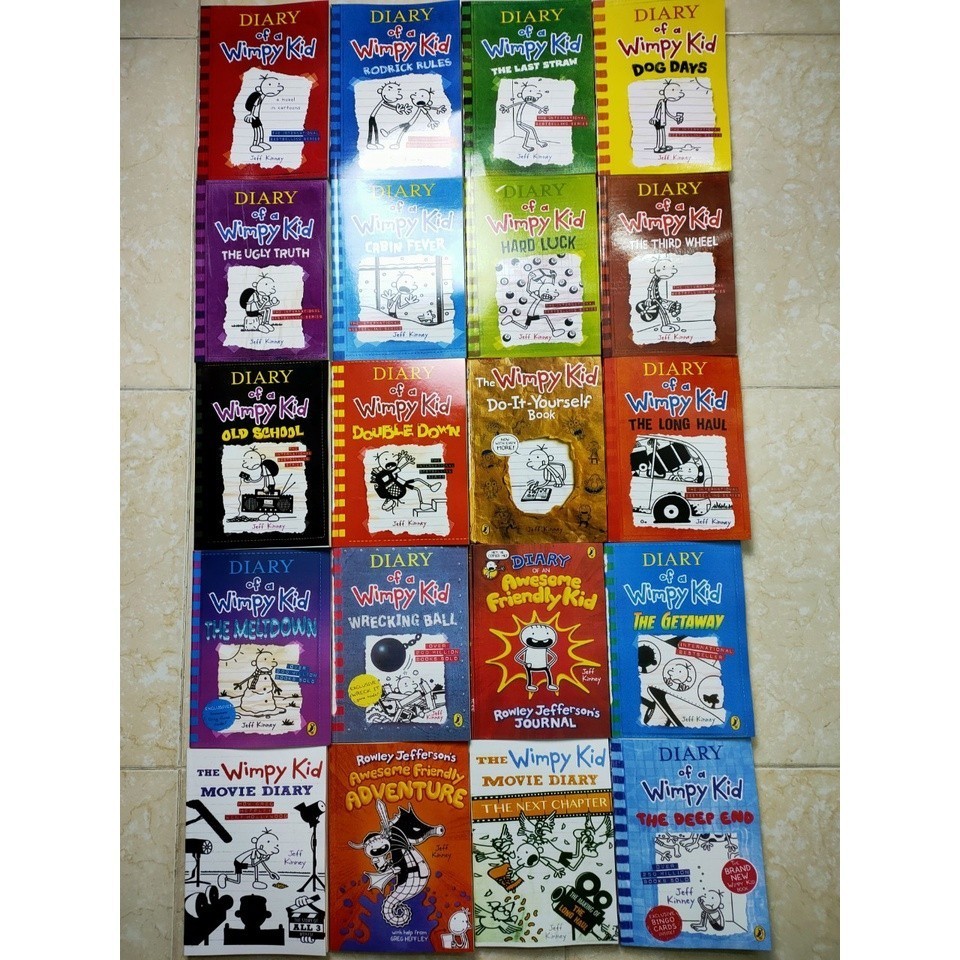 [Tặng FILE NGHE] - Bán lẻ - Diary of a wimpy kid 1~20 - Giấy vàng chống ...