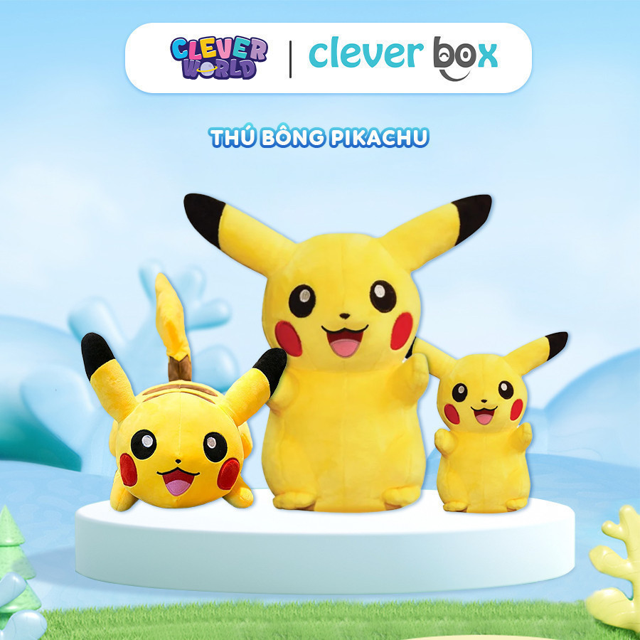 Thú Bông Pikachu 19-40cm, Gấu Bông Pokemon Eevui, Fushigidane, Hitokage ...