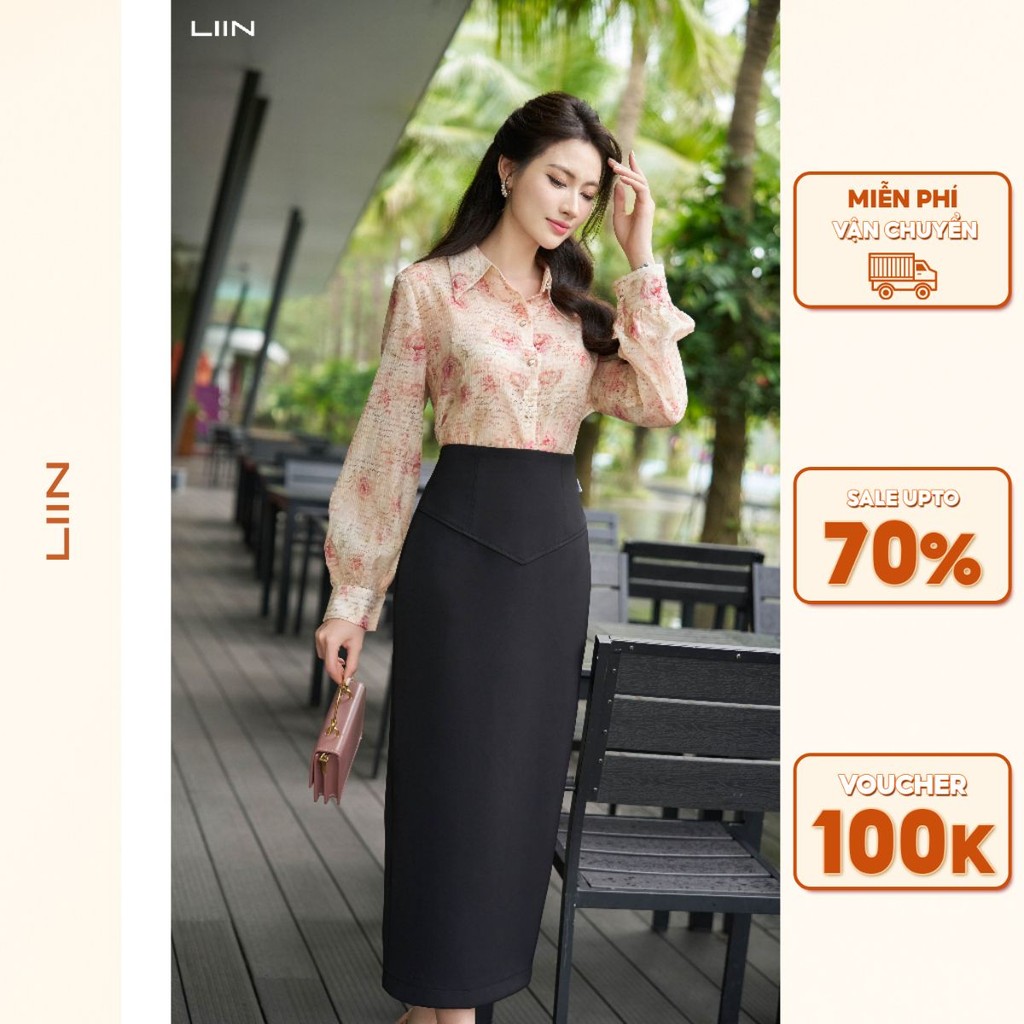 Áo Kiểu Nữ mềm mại, Họa tiết Hoa Hồng phối Chữ Liin clothing SMD526PRI ...