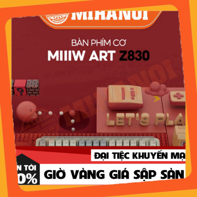 [ib free-ship] Bàn phím cơ MiiiW ART Z830 – Không dây, Switch Gateron G Pro, RGB, Hotswap ...