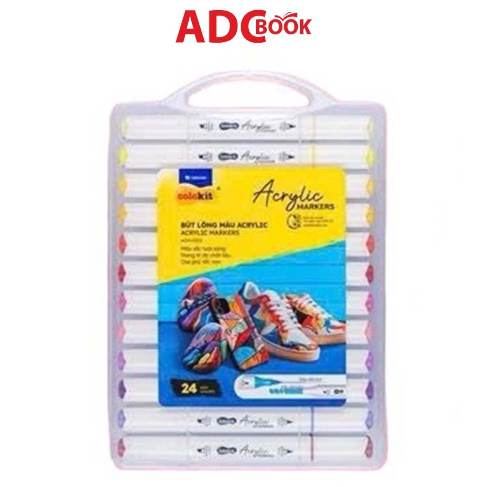 Hộp 24 bút lông màu Colokit Acrylic Markers 2 đầu ACM-C002 - Bút màu ...