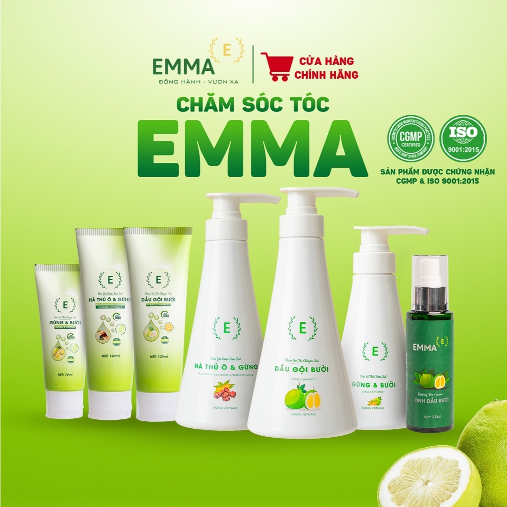 EMMA - Dầu Gội Thảo Dược Emma, cho mái tóc đen óng, chắc khoẻ, giảm gãy ...
