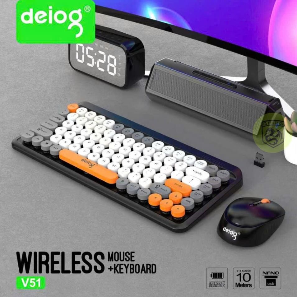 Combo Phím Chuột Không Dây Bluetooth DEIOG V51 Chính Hãng | Shopee Việt Nam