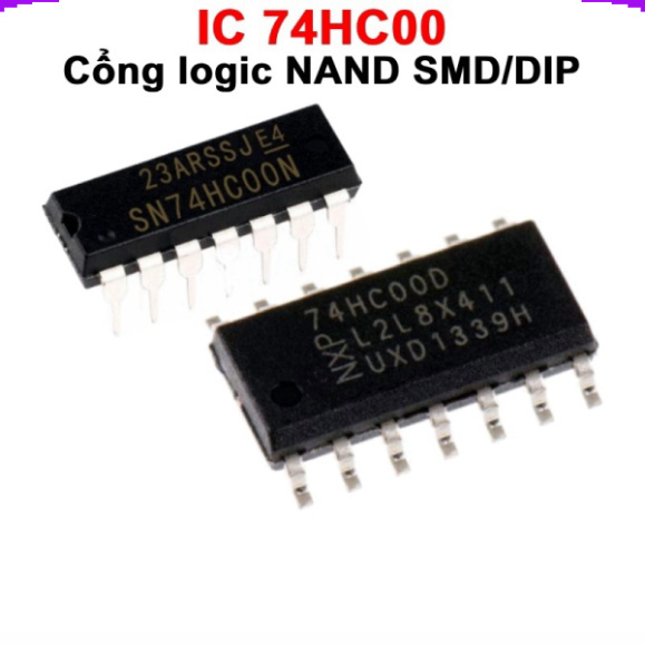 IC cổng logic NAND 4 kênh 2 ngõ vào 74HC00 | Shopee Việt Nam