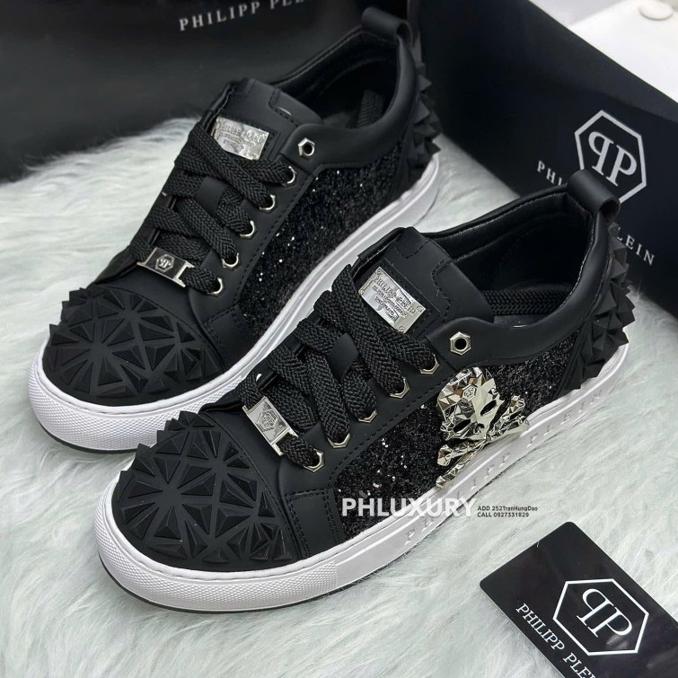 [ QC Fashion ] Giày sneaker Nam Nữ Philipp Plein đầu lâu đính đá LA ...