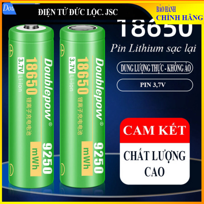 Pin sạc 18650 3,7V - 9250mWh chính hãng Doublepow công suất cao - Hàng xuất khẩu | Shopee Việt Nam
