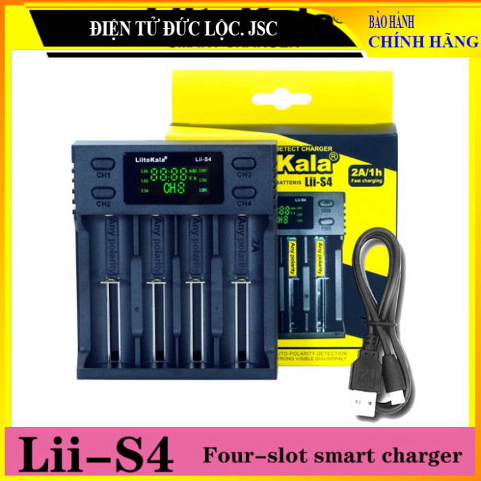Liitokala Lii-S4 Lii-S2 Lii-S1 Sạc pin thông minh 18650 18350 18500 ...