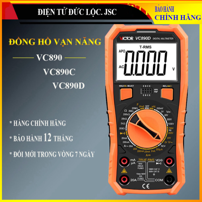 Đồng hồ vạn năng đo điện VICTOR VC890C+ VC890D VOM Digital Multimeter ...