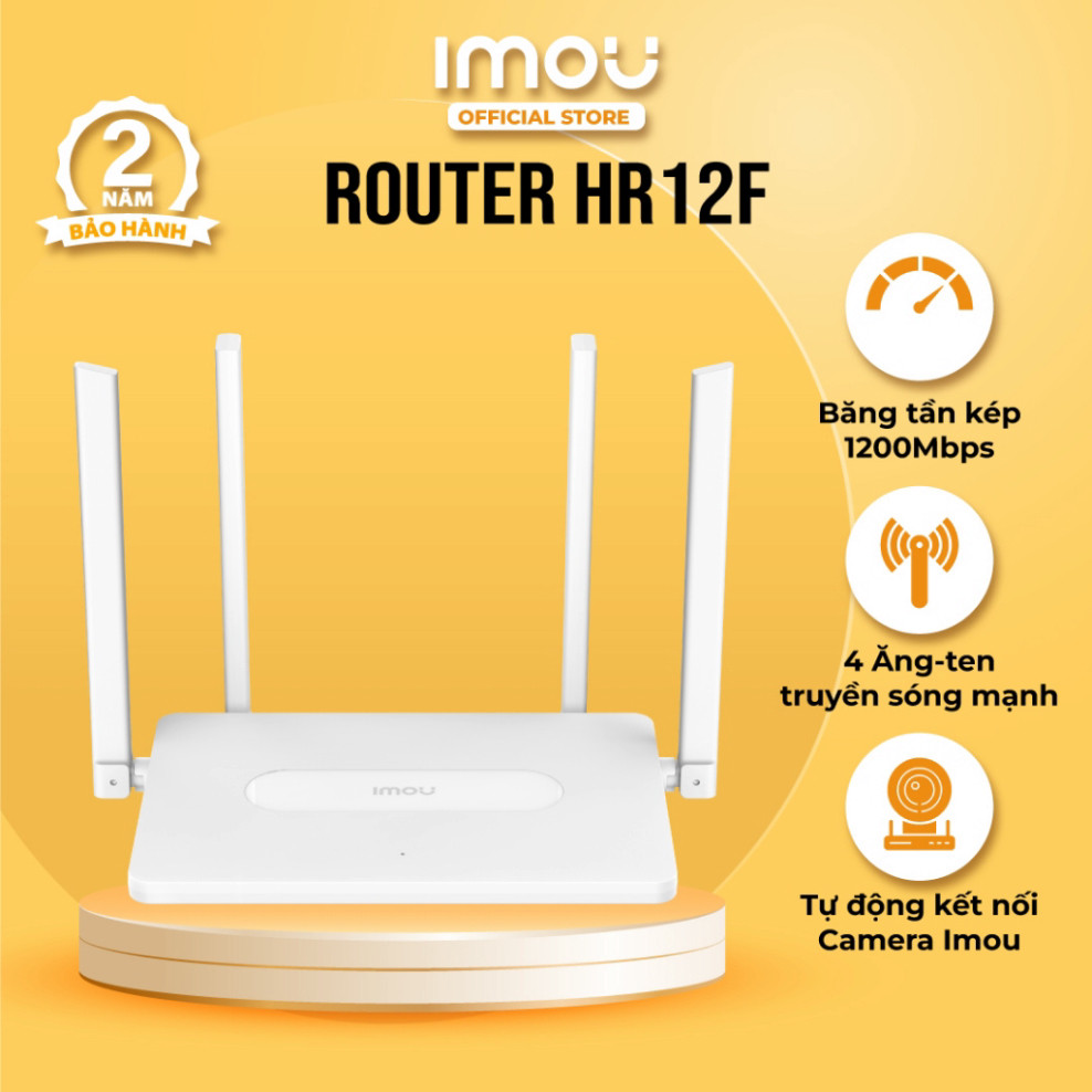 Bộ phát Wifi Imou HR12F bằng tần kép chuẩn AC 1200Mpbs I Bảo hành chính ...