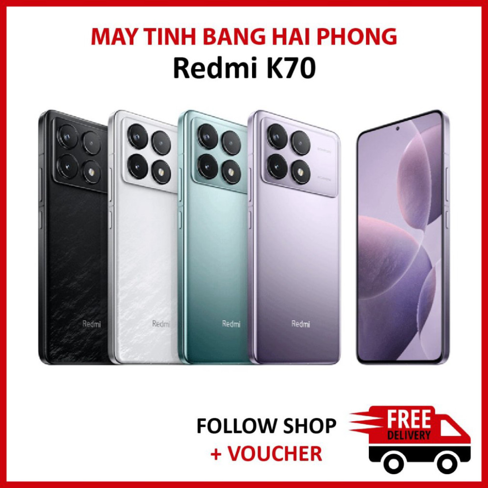 Điện thoại Xiaomi Redmi K70 5G, RAM 12/256GB chip Snapdragon 8 Gen 2 màn OLED 2K 120Hz hỗ trợ ...