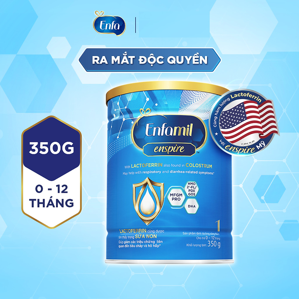 Sản phẩm dinh dưỡng công thức Enfamil Enspire 1 350G - Dành cho trẻ 0 - 12 Tháng | Shopee Việt Nam