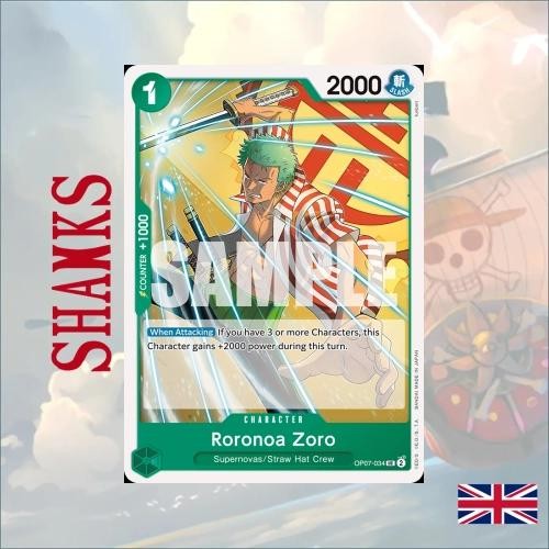 [Thẻ bài One Piece TCG] Roronoa Zoro - OP07-034 - Uncommon | Shopee Việt Nam