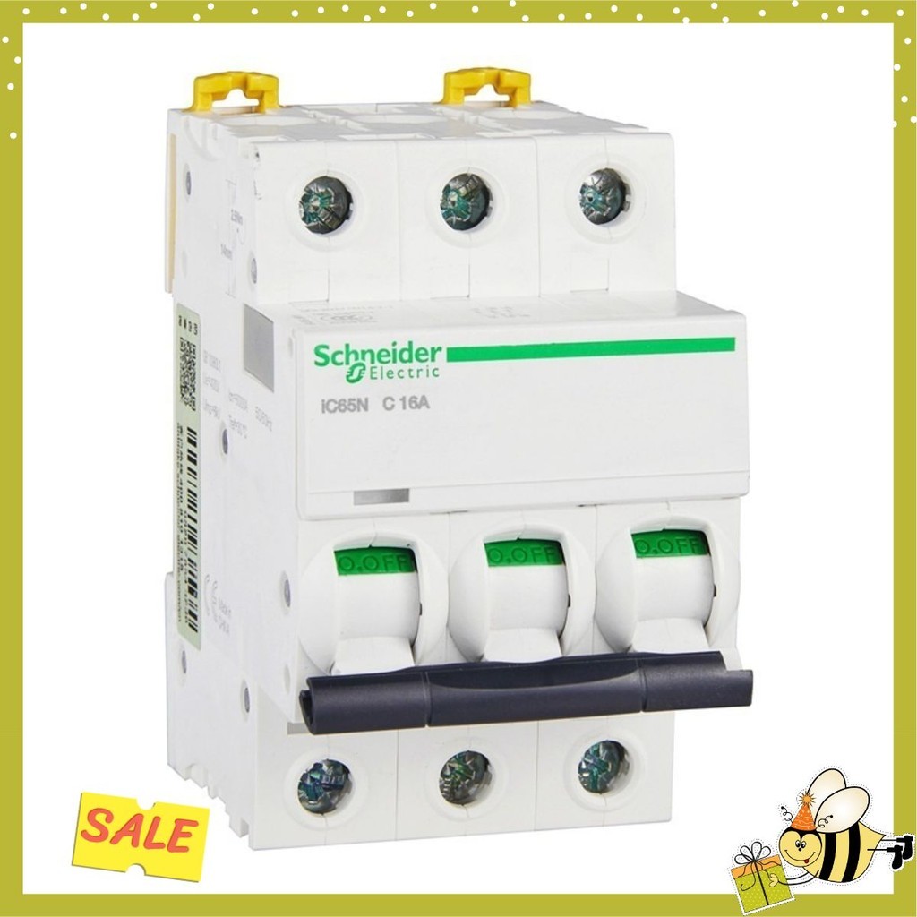 [MỚI] Aptomat schneider 3P MCB 10A, 16A, 20A, 25A, 32A, 40A, 63A - Áp tô mát cài 3 pha cao cấp ...