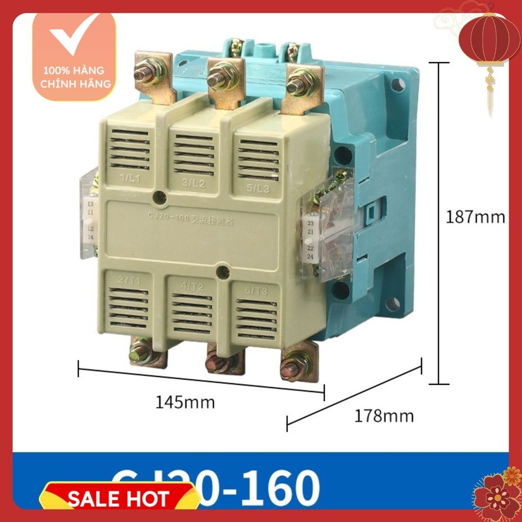 [MỚI] Khởi động từ 3 pha công suất tải lớn - Contactor CJ20, CJ40 100A ...