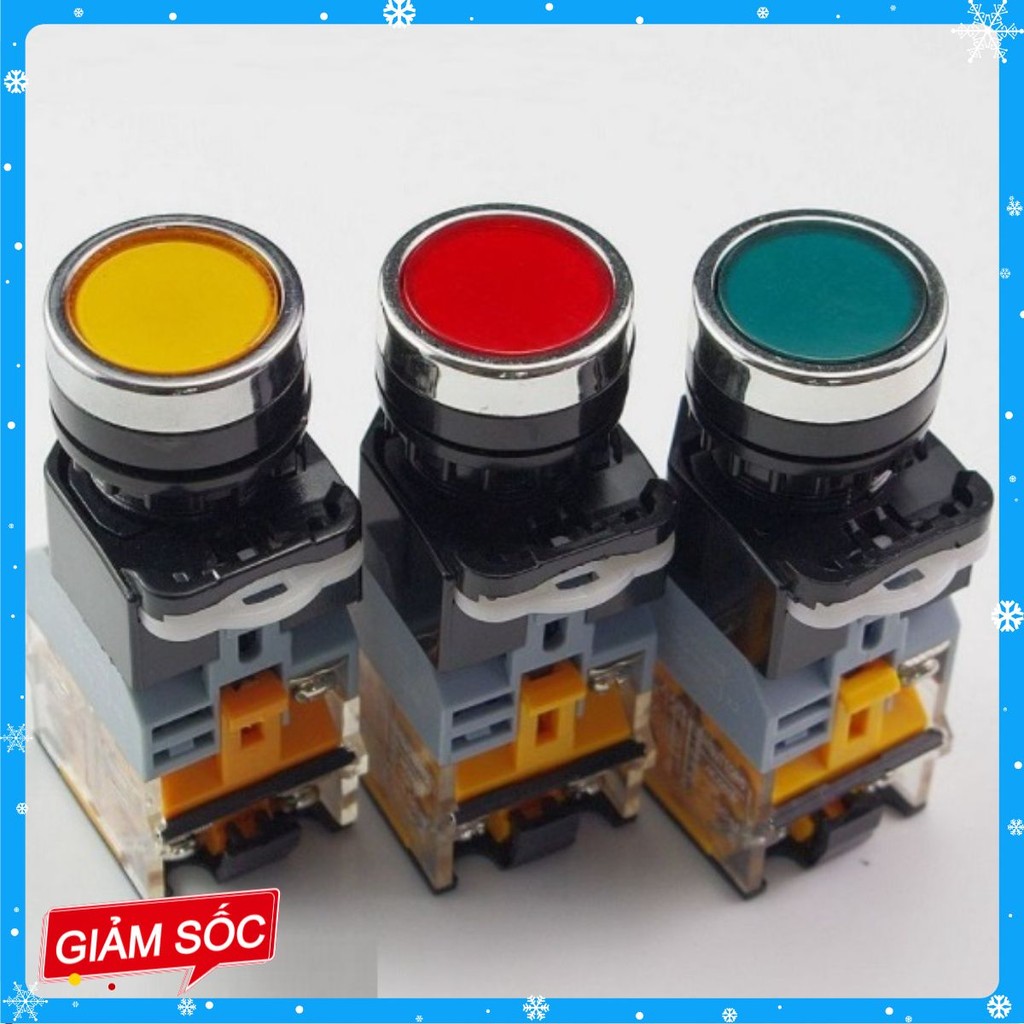 [CHÍNH HÃNG]Nút ấn nhả có đèn LA38-11D- 220V phi 22mm | Shopee Việt Nam