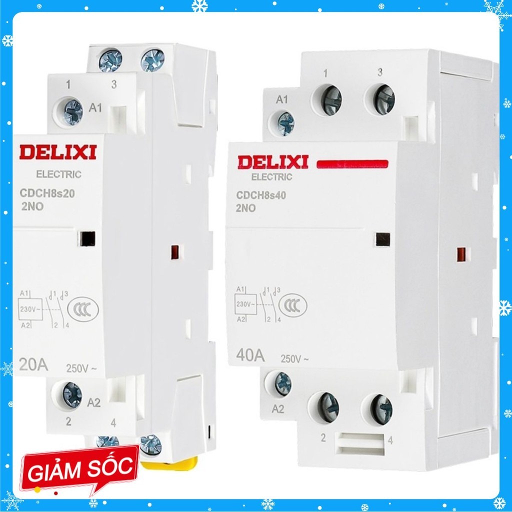 [CHÍNH HÃNG]Khởi 1 pha DELIXI 25A - Contactor 1 Pha 25A CDCH8s25 2NO | Shopee Việt Nam
