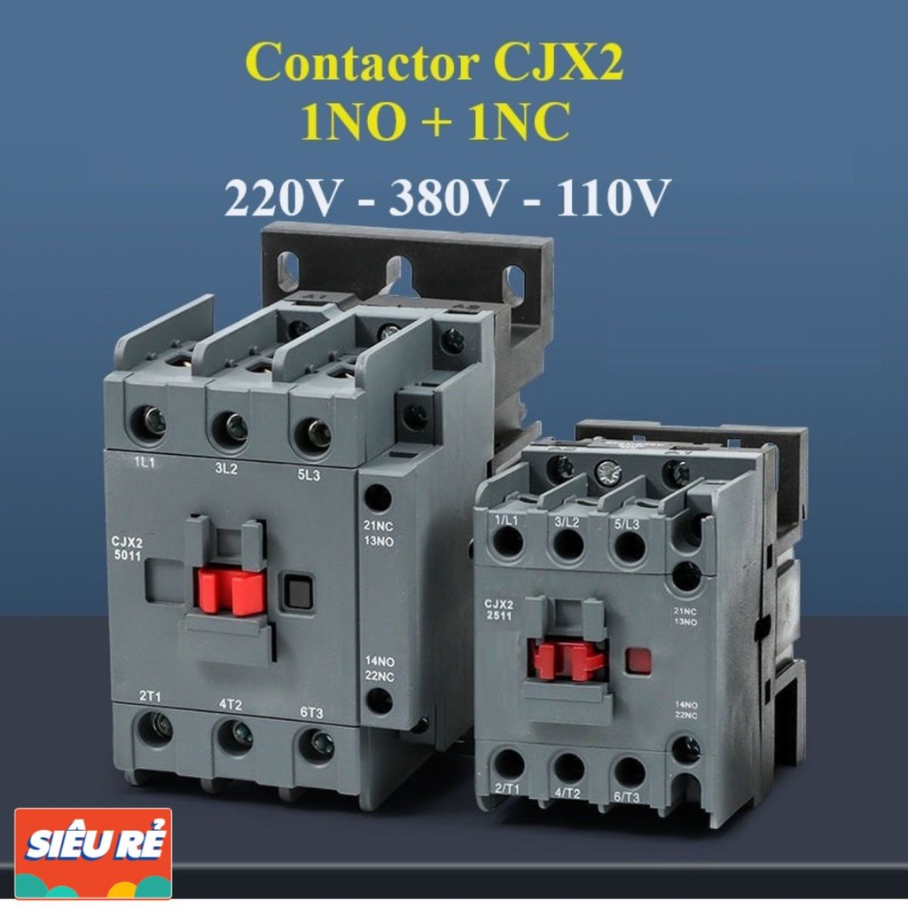 Khởi động từ CJX2 công suất lớn 18A,25A,32A,40A ,50A 220V, Chính Hãng ...