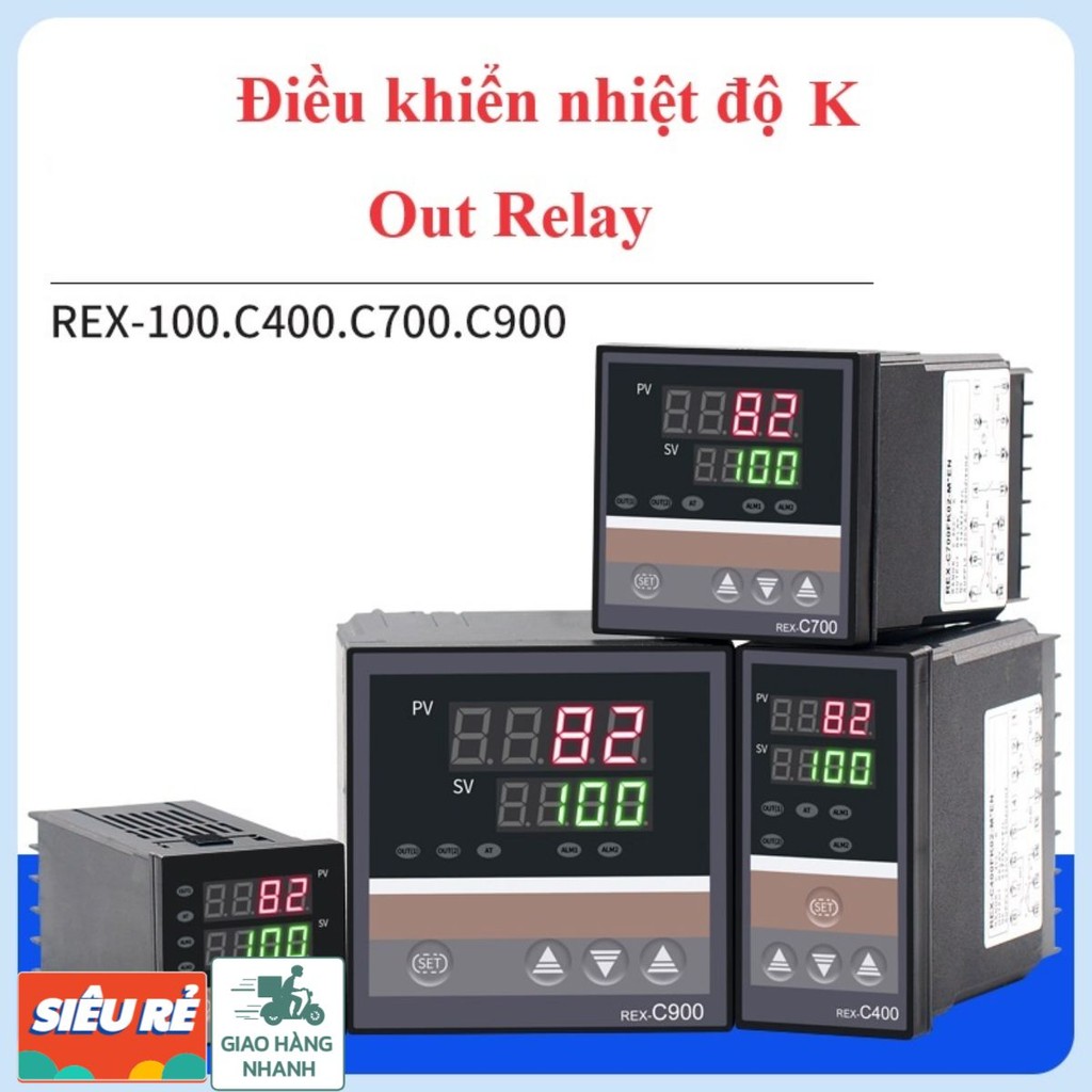 Bộ điều khiển nhiệt độ REX C100 REX C700 - M*DA ( Out Relay) 0-400 độ C ...