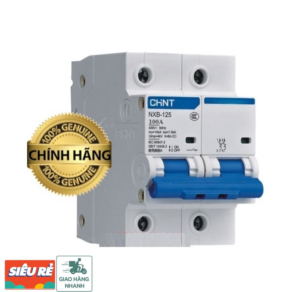 Át CHINT MCB 2P 100A - 3P , 4P 100A NXB-125 10KA | Shopee Việt Nam