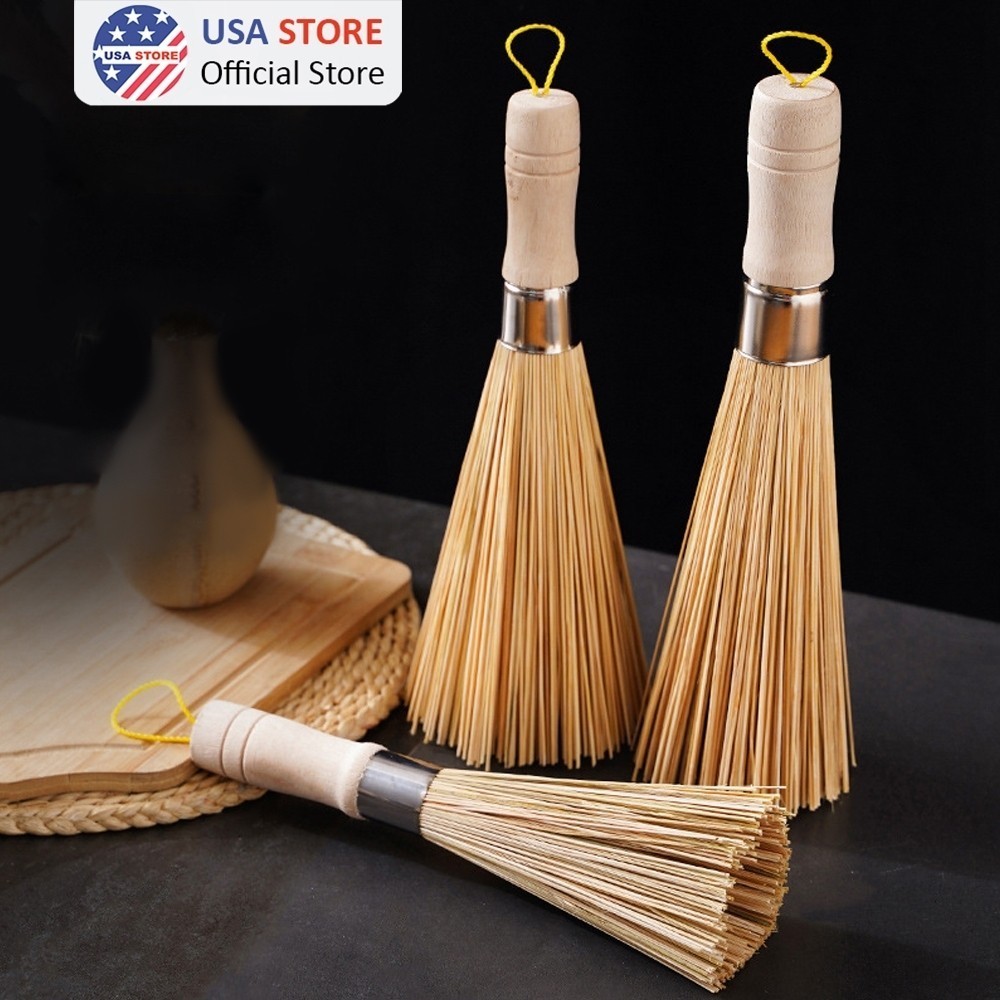 Chổi Cọ Nồi V4 Mới - Cọ Chảo Cán Gỗ Chổi Tre Cọ Chảo Phục Vụ Trong Gia ...