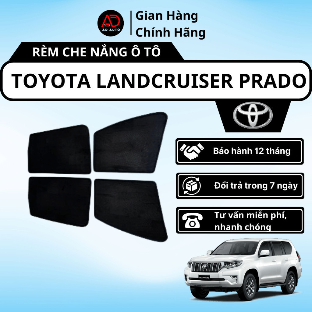 Rèm che nắng ô tô TOYOTA LANDCRUISER PRADO, rèm nam châm ô tô che nắng ...