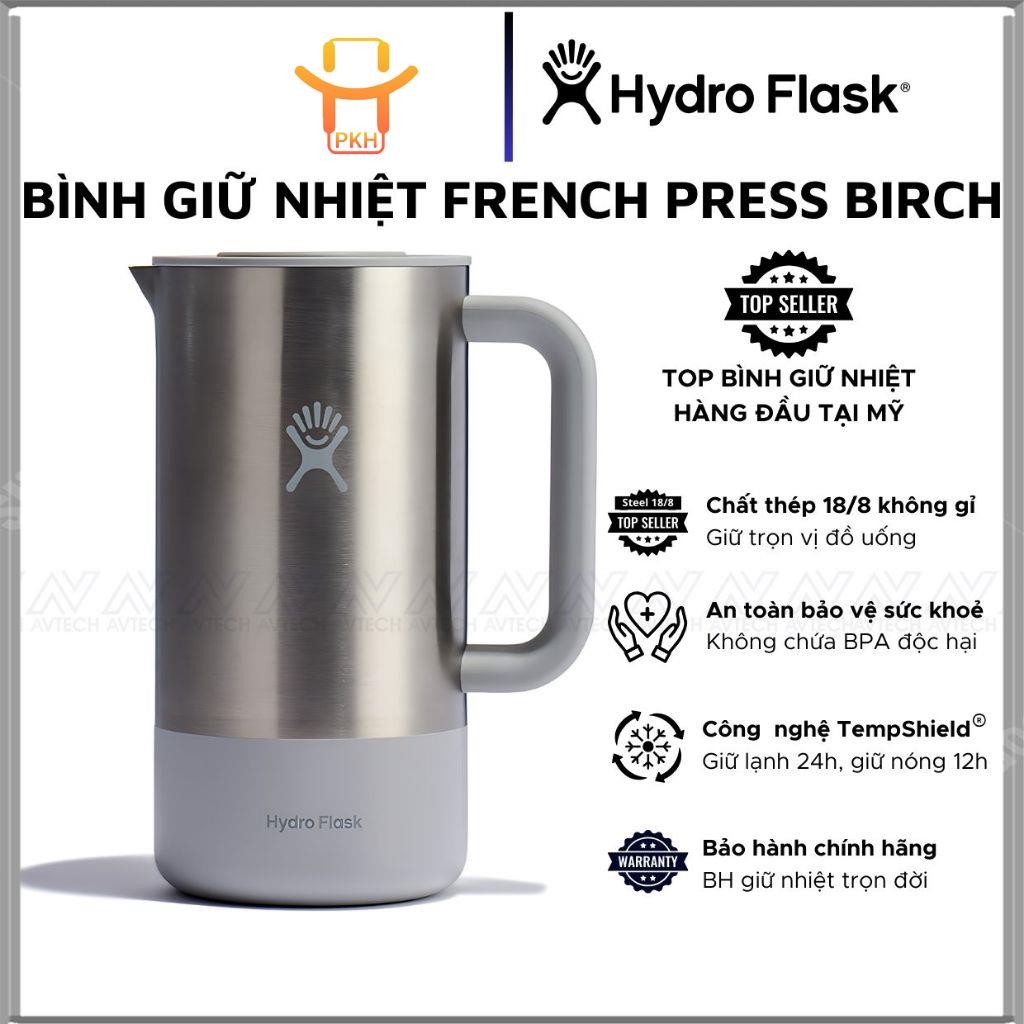 Bình Pha Giữ Nhiệt Coffee Hydro Flask French Press Birch - Thiết Kế ...