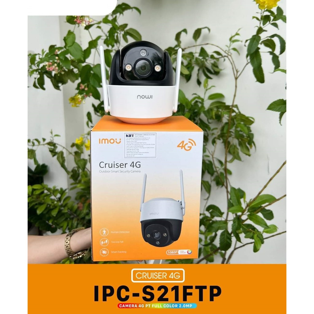 Camera Wifi Ngoài trời DÙNG SIM 4G IMOU S21FTP 2MB 1080P Màu Đêm, Xoay ...
