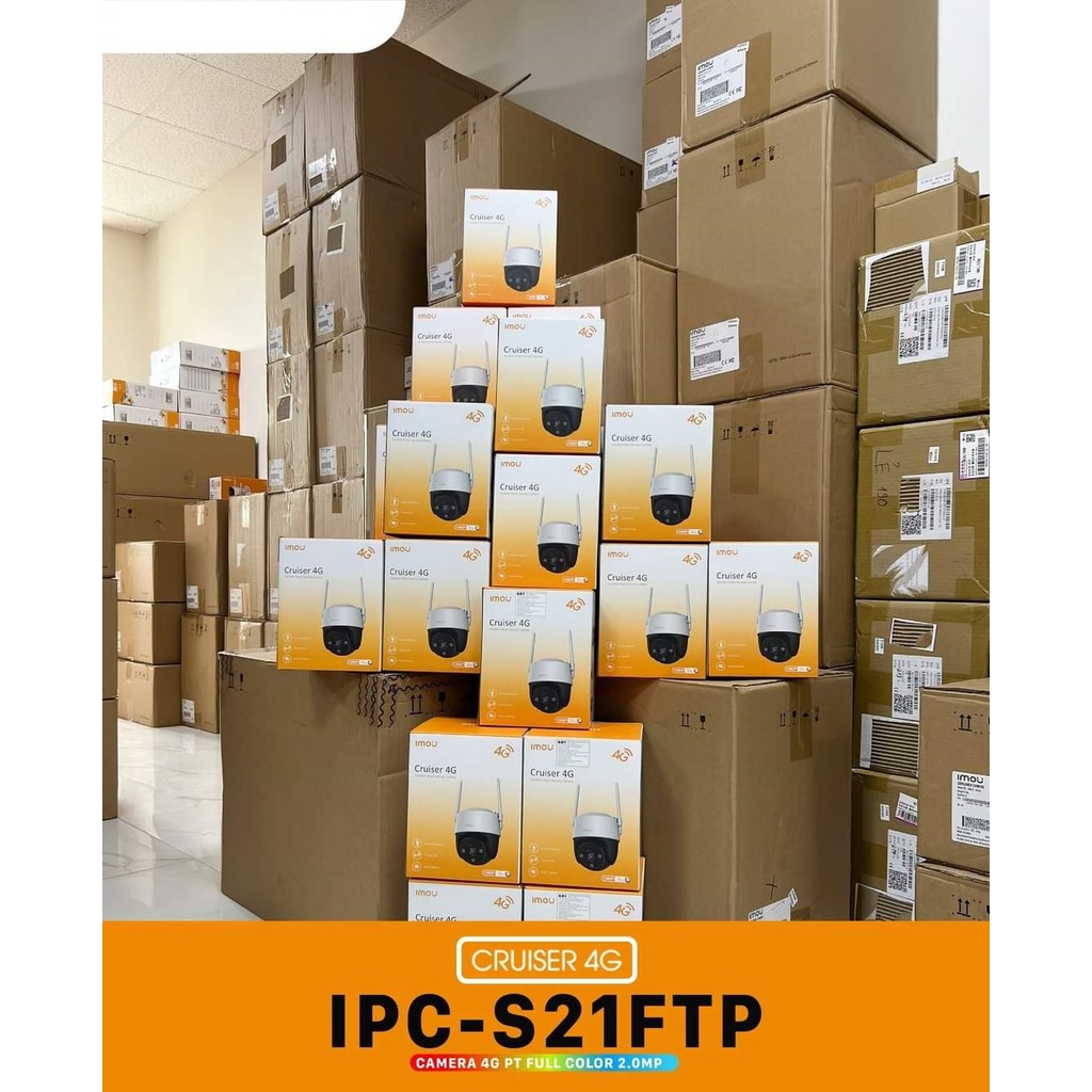 Camera Wifi Ngoài trời DÙNG SIM 4G IMOU S21FTP 2MB 1080P Màu Đêm, Xoay ...