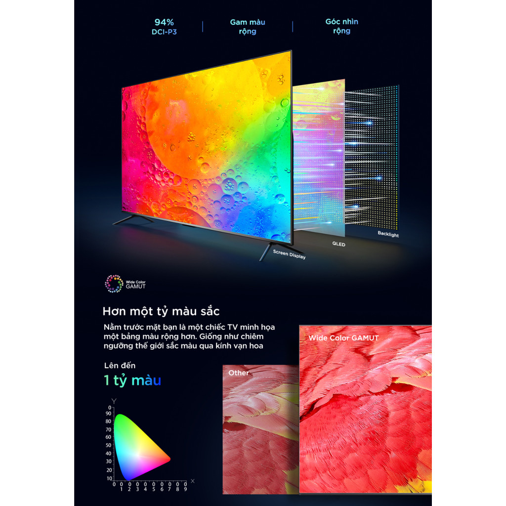 Google Tivi TCL QLED 4K 120Hz 55 Inch T7B | Shopee Việt Nam