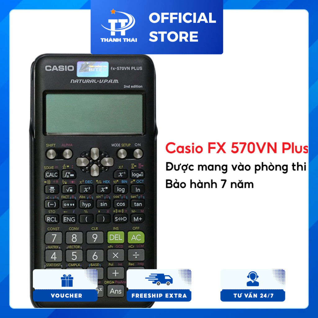 Máy tính Casio FX-570VN PLUS dành cho học sinh cấp 2 ( VPP Thành Thái ...