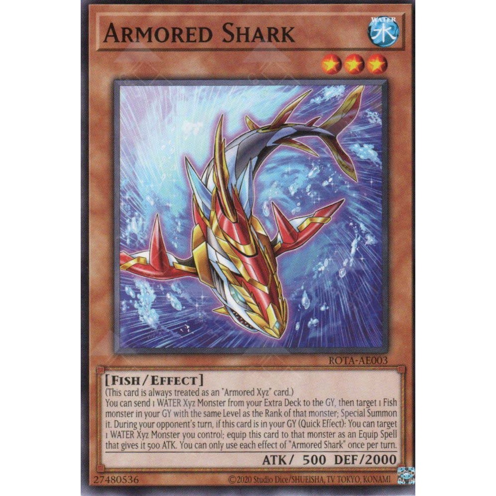 [ Bài Yugioh Chính Hãng ] ROTA-AE003 Armored Shark - Common | Shopee ...