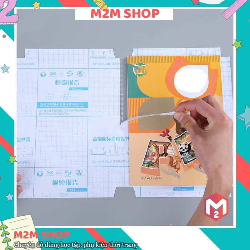 Set 30 miếng dán bọc vở sách học sinh A4 trong suốt chống thấm nước ...