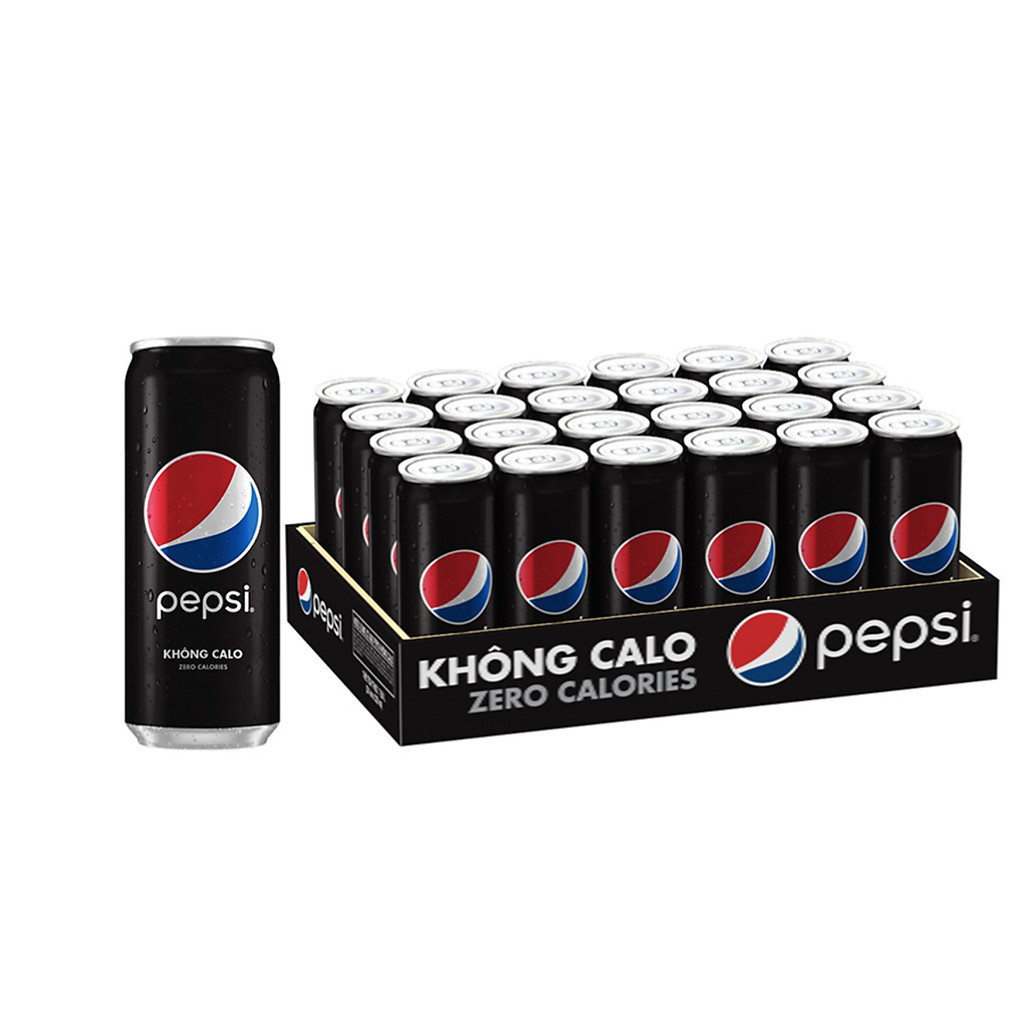 Thùng 24 Lon Nước Uống Có Gaz Pepsi Không Calo (320ml/Lon) | Shopee Việt Nam