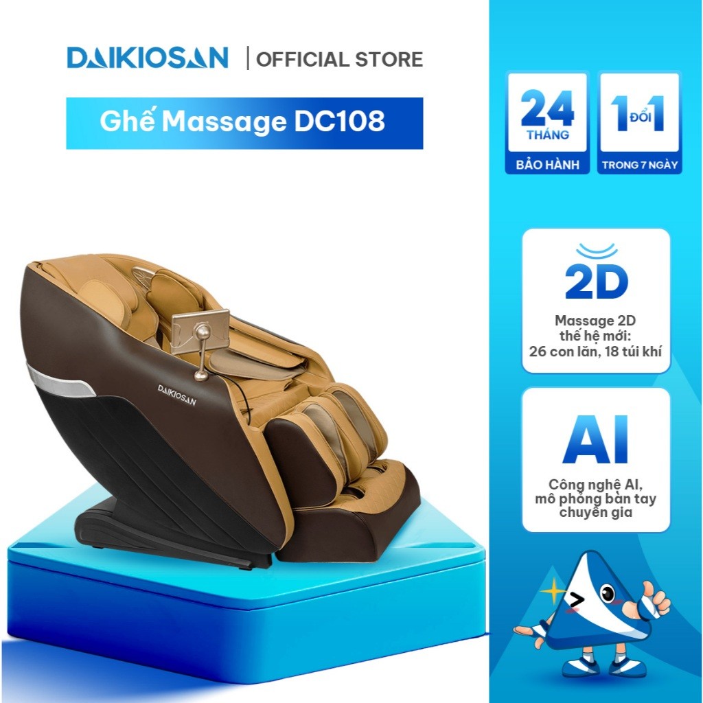 Ghế Massage 2D DAIKIOSAN DC108 Công Nghệ Massage Thế Hệ Mới, Mô Phỏng ...