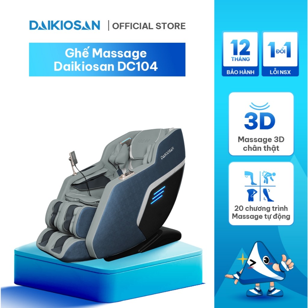 Ghế massage toàn thân Daikiosan DC104 - Hỗ trợ nhiệt lưng và bắp chân ...