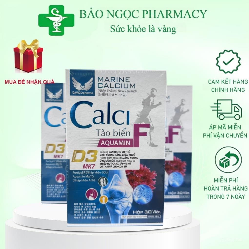 [CHÍNH HÃNG] Calci Tảo biển Aquamin F hộp 30 viên bổ sung canxi cho cơ thể | Shopee Việt Nam
