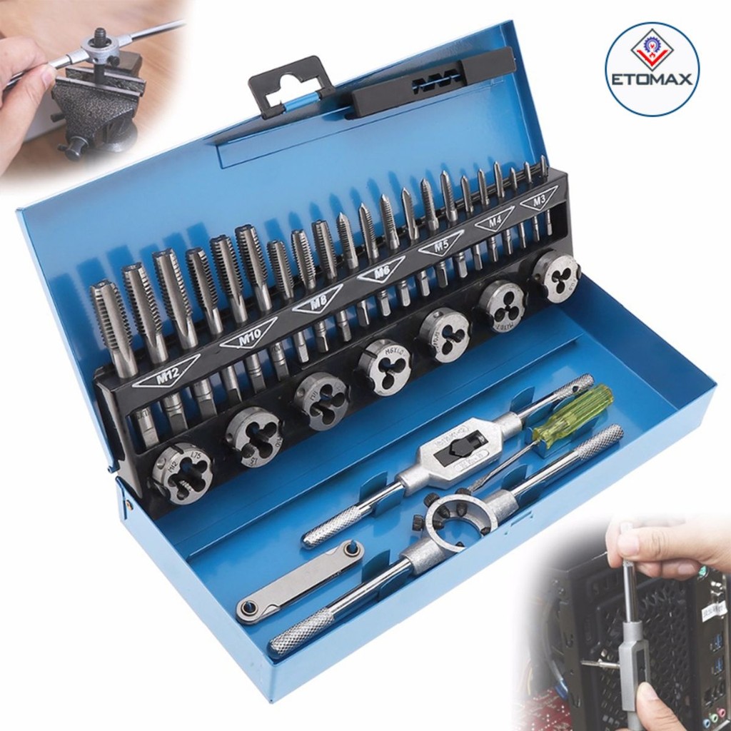 Bộ 32 chi tiết taro ren cao cấp, tạo ren trong và ren ngoài từ M3 đến M12 | Shopee Việt Nam