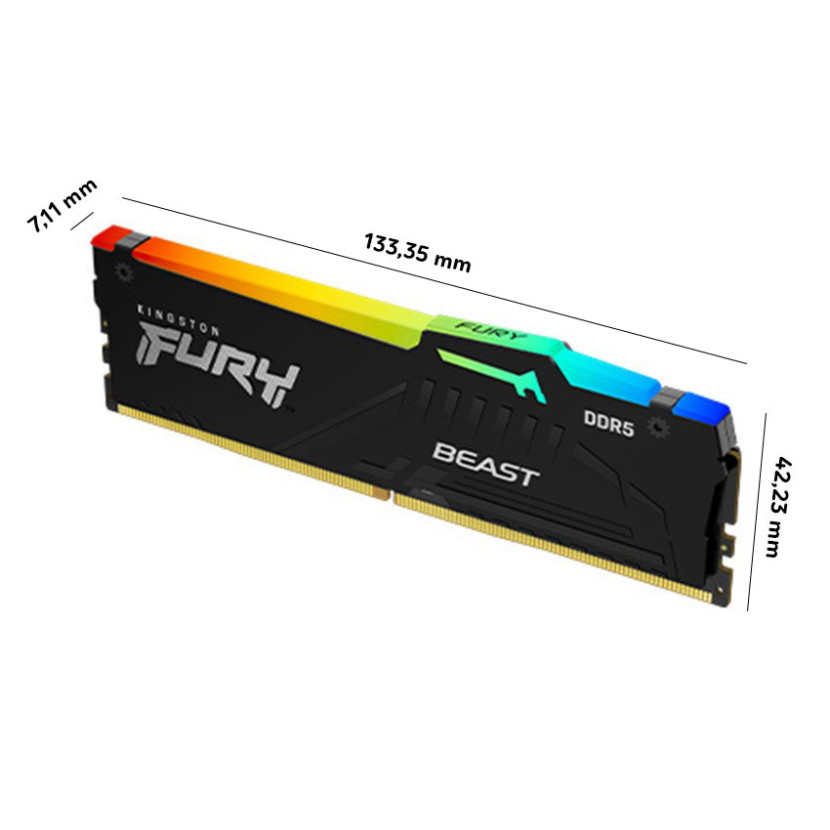 RAM DESKTOP KINGSTON FURY BEAST RGB 16GB (2X8GB) - DDR5 5600MHZ | Shopee Việt Nam