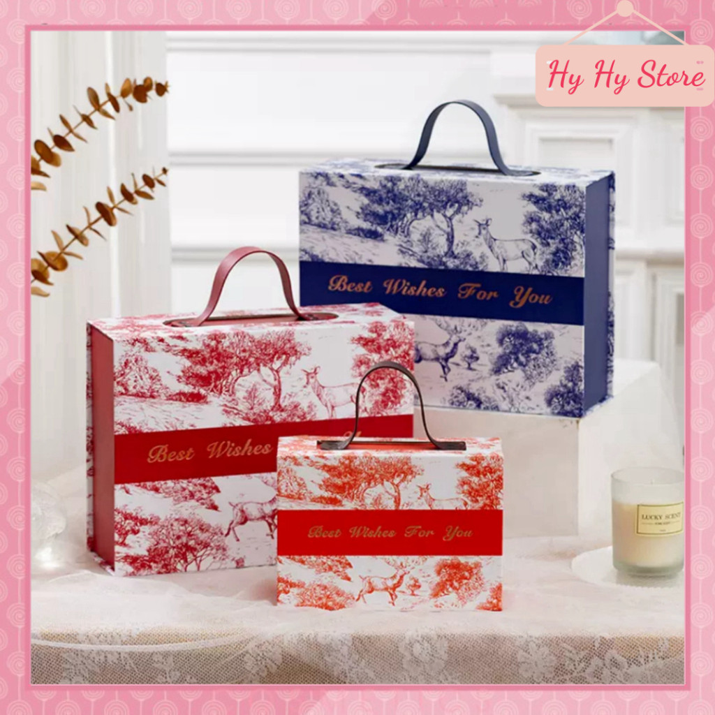 Hộp vali quai da Retro phong thái cổ điển- Hộp món quà thời thượng Hy Hy Store | Shopee Việt Nam