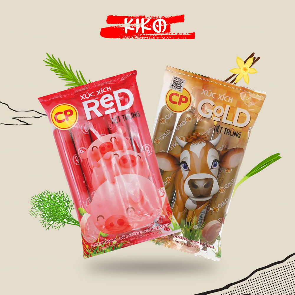 Xúc Xích CP Heo Red/Bò Gold (5 cây x 40g) | Shopee Việt Nam