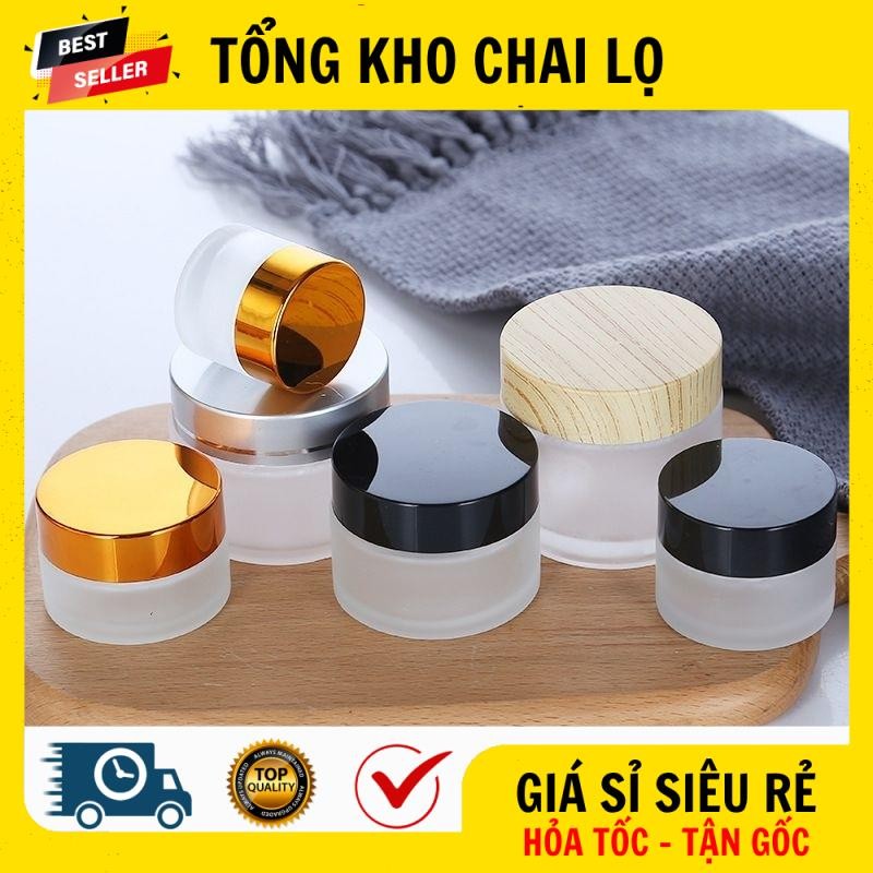 [RẺ VÔ ĐỊCH] Hủ Hộp Chiết Mỹ Phẩm Thủy Tinh Mờ 5g,10g,15g,20g,30g,50g Đựng Kem Face | Shopee ...
