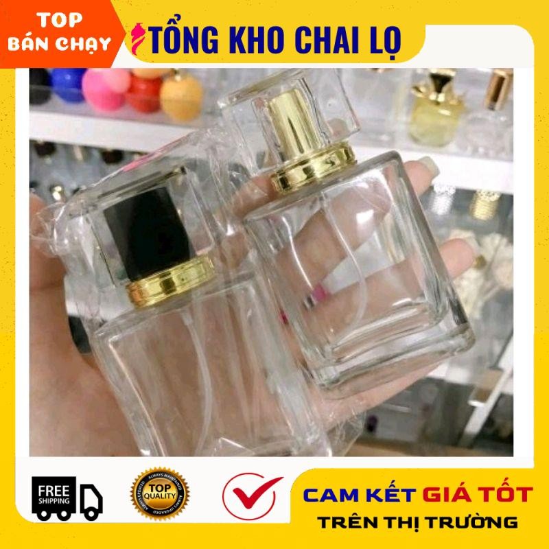 Vỏ chai chiết nước hoa 30ml 50ml hình chữ nhật/ chai đựng dầu thơm 50ml | Shopee Việt Nam