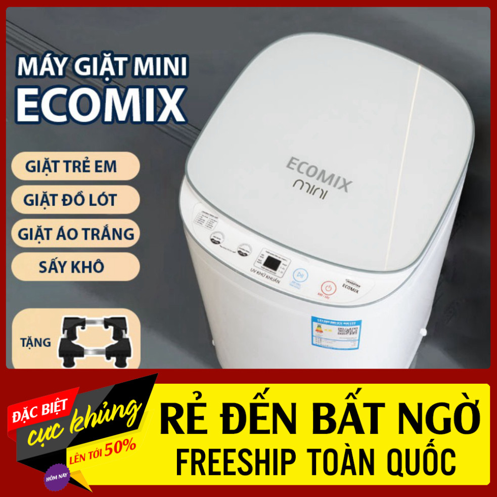 [ib free_ship] Máy giặt mini GHM vắt sấy khô ECOMIX khử khuẩn tự động 100% - bảo hành 6 năm ...