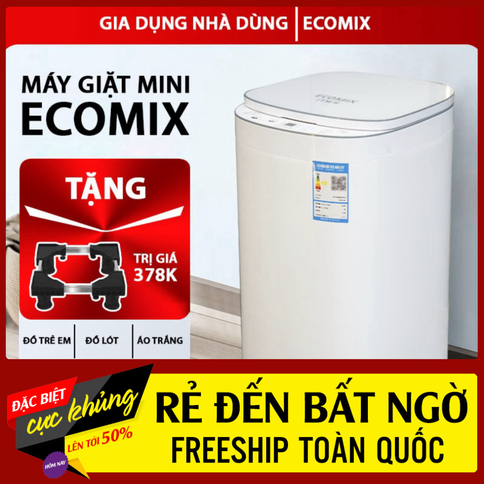 [ib free_ship] Máy giặt mini GHM 100% tự động - ECOMIX giặt sấy khô vắt - Bảo hành 6 năm - ánh ...