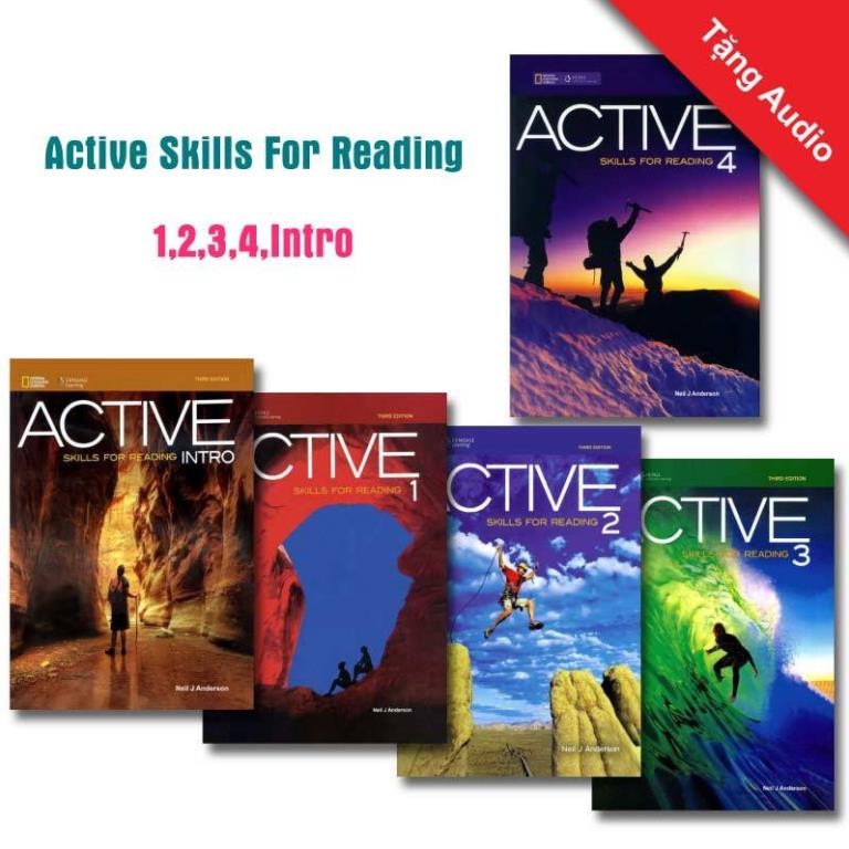 Sách - Active Skills For Reading 3rd - intro,1,2,3,4 có kèm đáp án và audio - in màu | Shopee ...