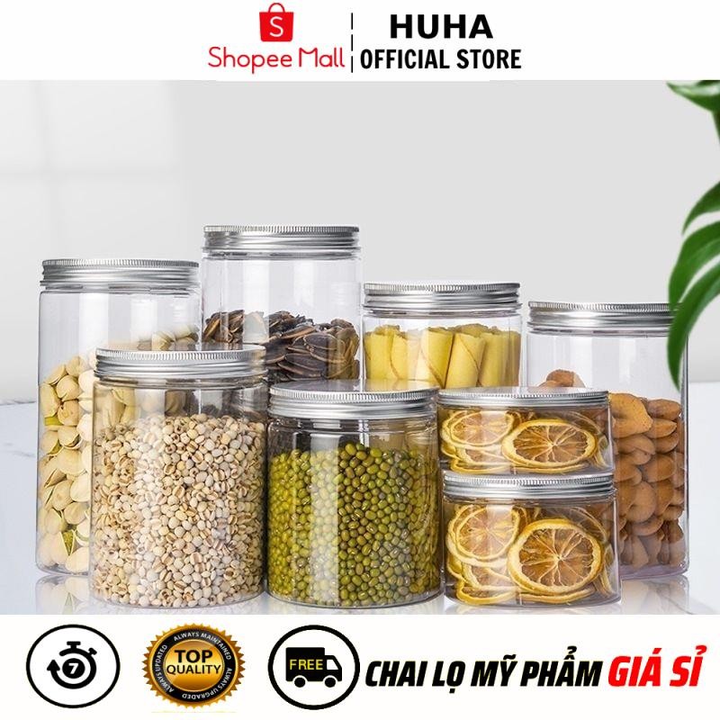 [Combo 10sp] Hủ Đựng Kem Huy Ha Nhựa Pet Trong Nắp Nhôm 100g 200g 250g ...